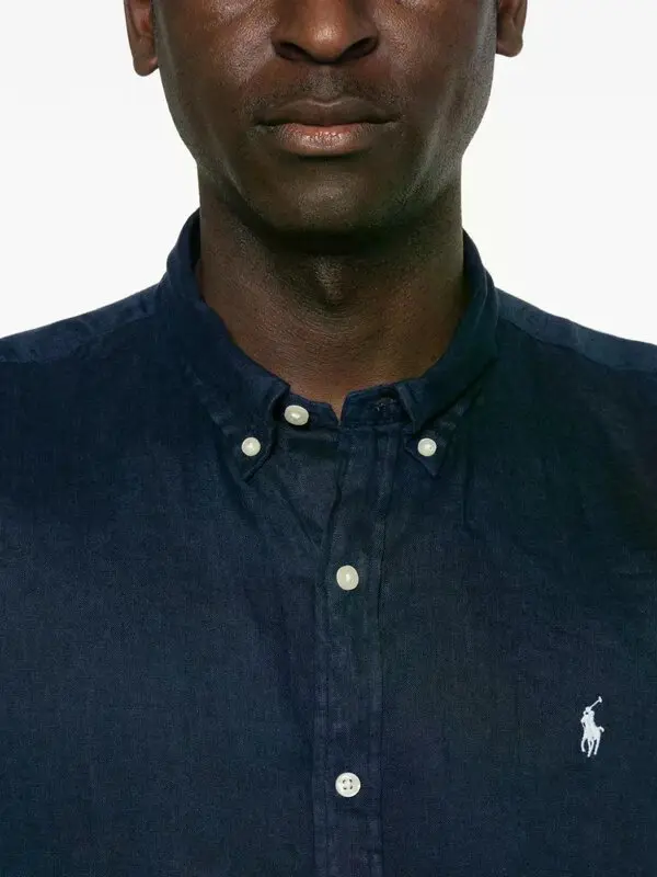 Polo Ralph Lauren Button-down Shirt With Logo Detail - Blue