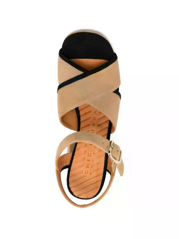 Chie Mihara Oendi Criss-cross Strap Sandals - Neutrals