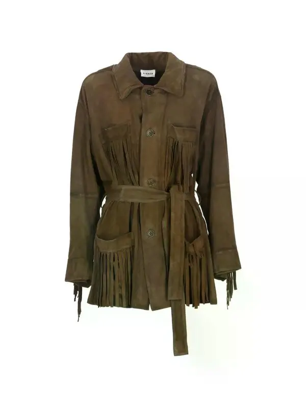 P.a.r.o.s.h Fringed Leather Jacket