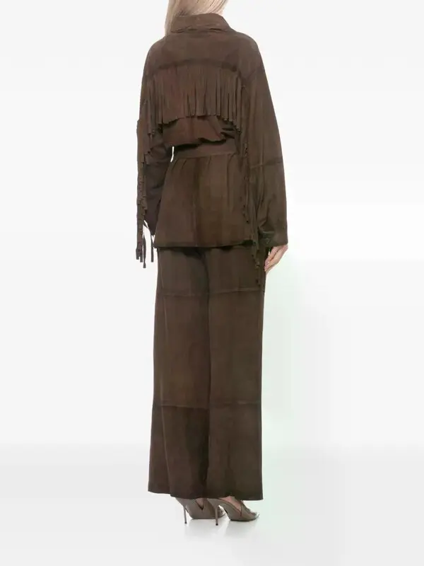 P.a.r.o.s.h Fringed Leather Jacket