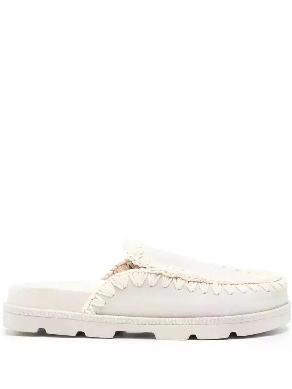 Mou Almond Suede Slippers