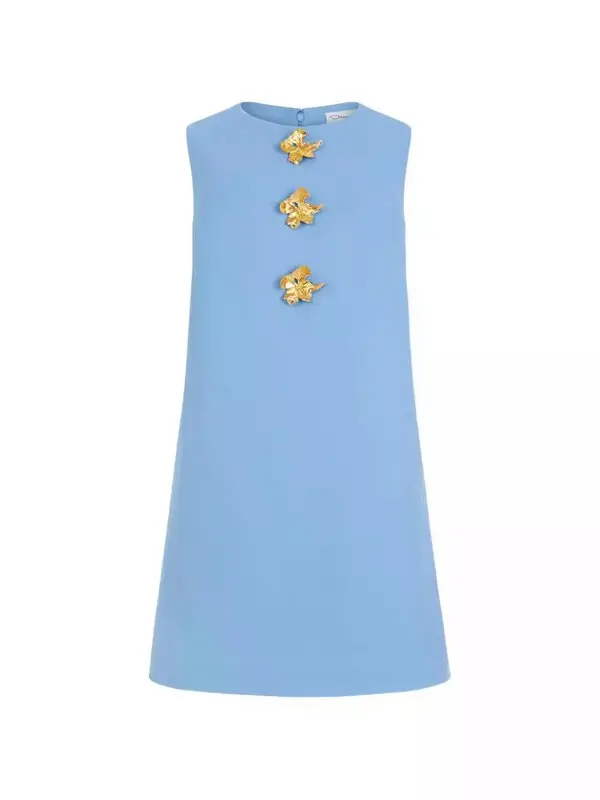 Oscar De La Renta Button-detail Wool Shift Dress