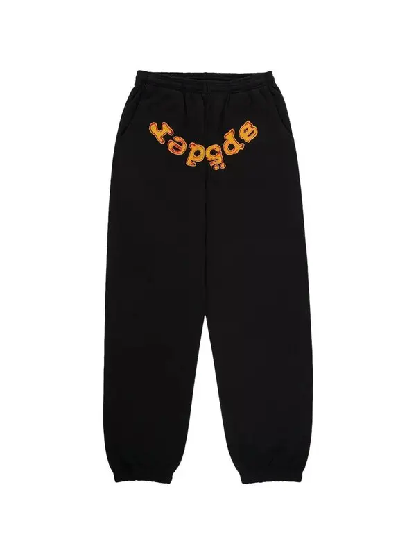 SP5DER Logo Track Pants - Black