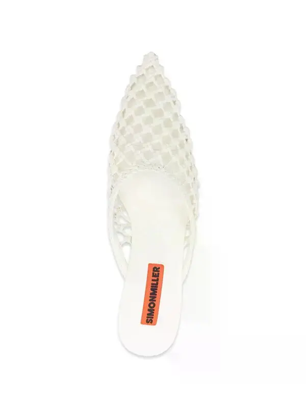 SIMONMILLER Knotted Gala Mules - White