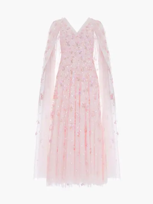NEEDLE & THREAD Dahlia Ditsy Ankle Gown - Dusk Pink