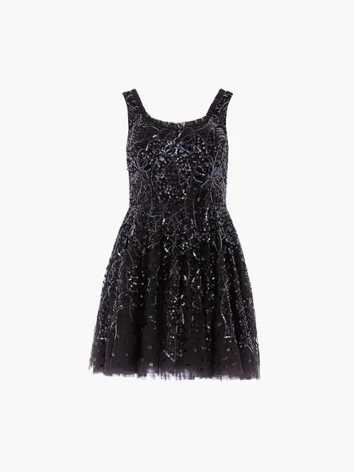 NEEDLE & THREAD Sequin Ribbon Mini Dress