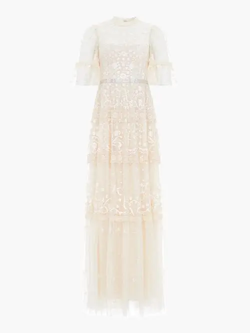 babyboo white lace dress Aurelia Maxi Dress - Ivory main image 1