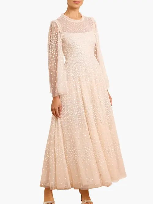NEEDLE & THREAD Scatter Dot Ankle Gown