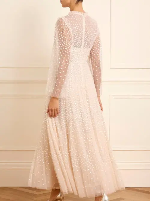 NEEDLE & THREAD Scatter Dot Ankle Gown