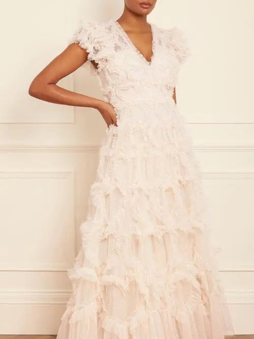 NEEDLE & THREAD Amorette V-neck Gown