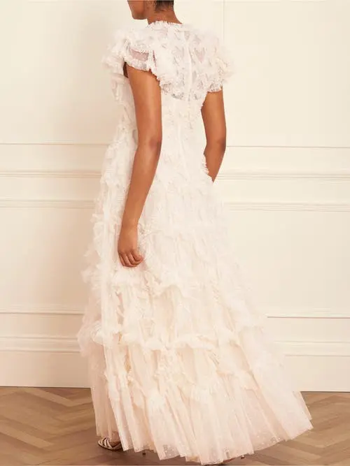 NEEDLE & THREAD Amorette V-neck Gown