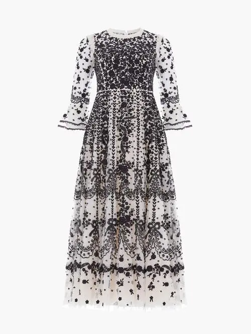 NEEDLE & THREAD Adeline Round Neck Maxi Dress