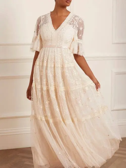 NEEDLE & THREAD Lottie Lace Gown