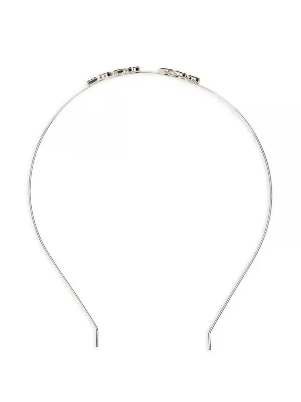 Red Valentino Lettering Headband - Silver