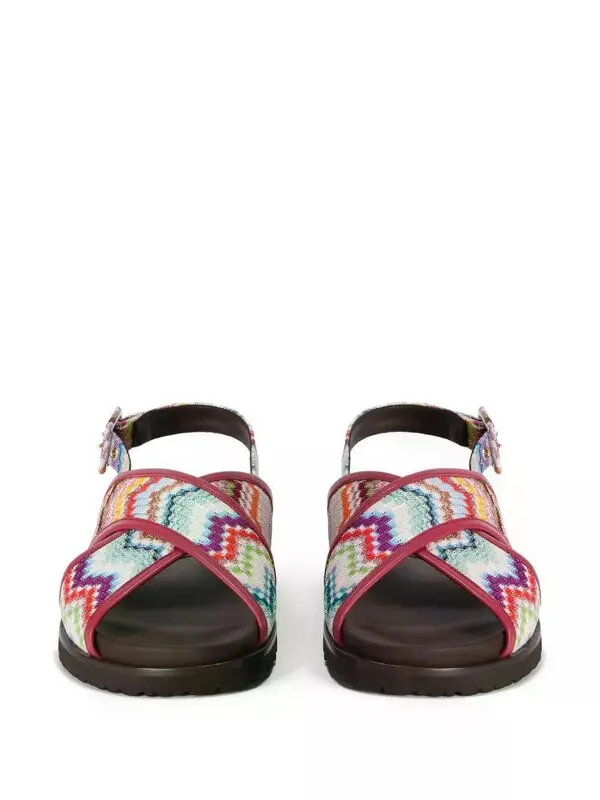 Missoni Zigzag Cross Sandals - Neutrals