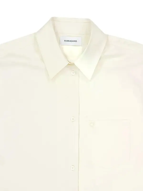 FERRAGAMO Gancini Short Sleeve Shirt - Neutrals