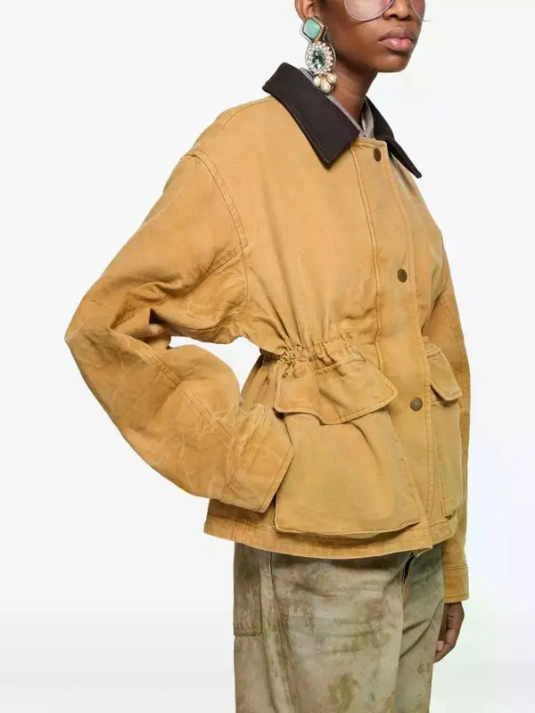 Acne Studios Jacket With Drawstring Collar - Neutrals