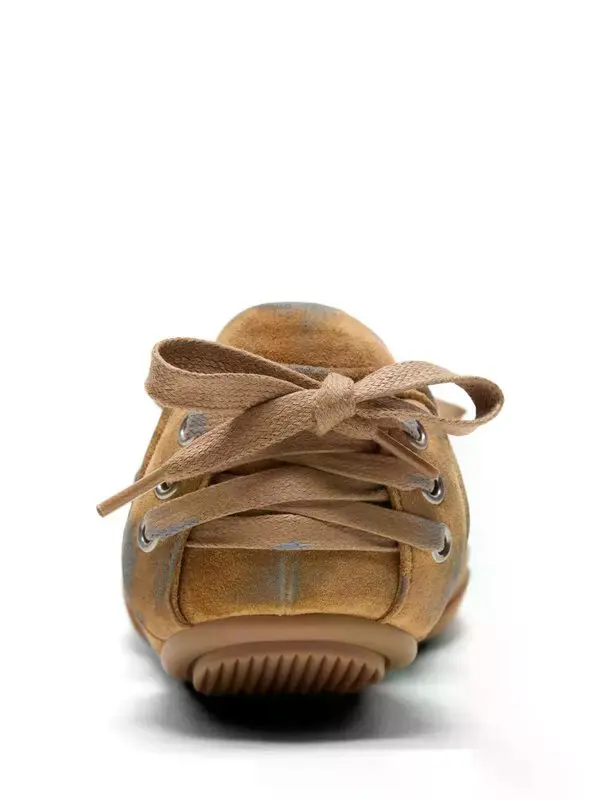 Acne Studios Suede Lace-up Round Toe Flats