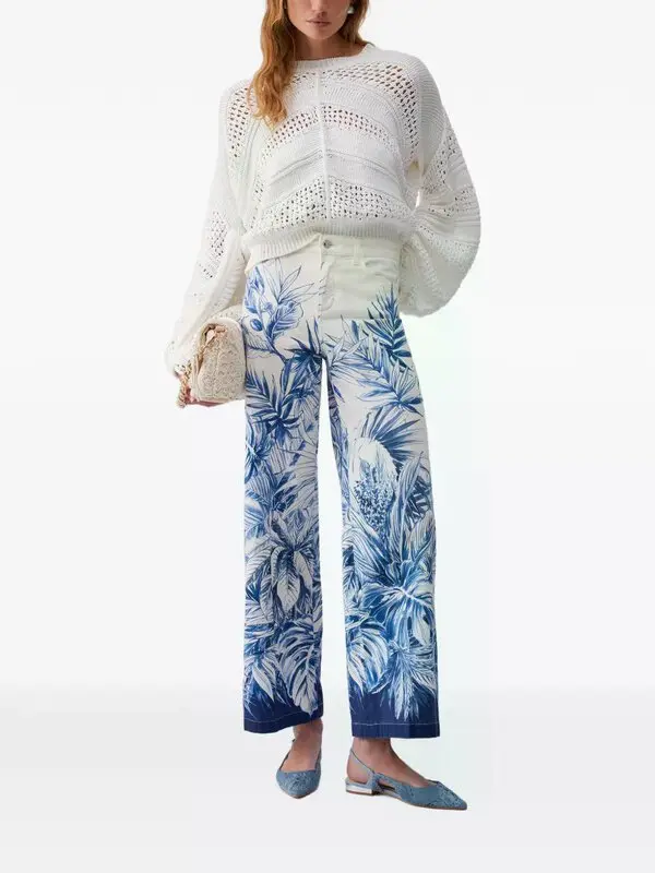 Liu Jo Printed Flared Leg Jeans
