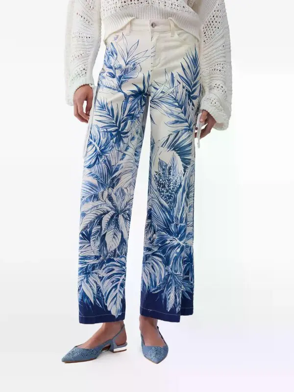Liu Jo Printed Flared Leg Jeans