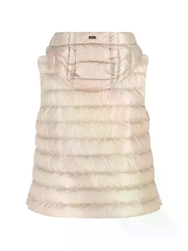 Herno Quilted Hooded Gilet - Neutrals