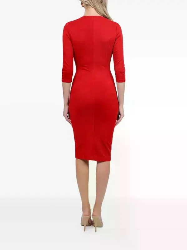 ROSERRY Zip-fastening Midi Dress - Red