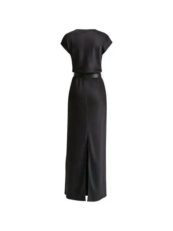 Vince Cowl-neck Belted Dress