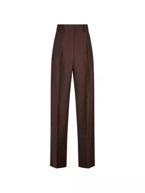 FORTE_FORTE Pleated Trousers With Slit Cuffs