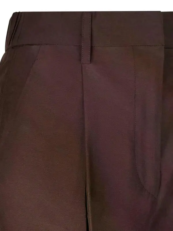 FORTE_FORTE Pleated Trousers With Slit Cuffs