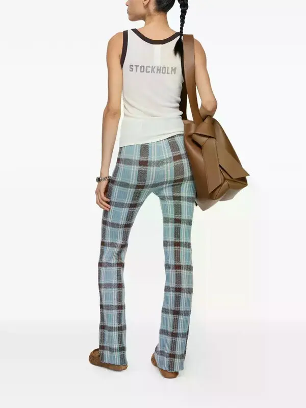Acne Studios Checked Trousers - Blue