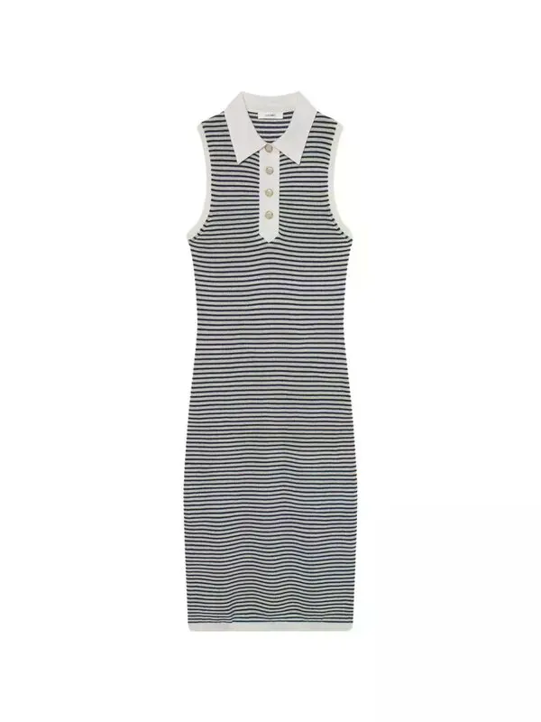 FRAME Stripe-pattern Midi Dress