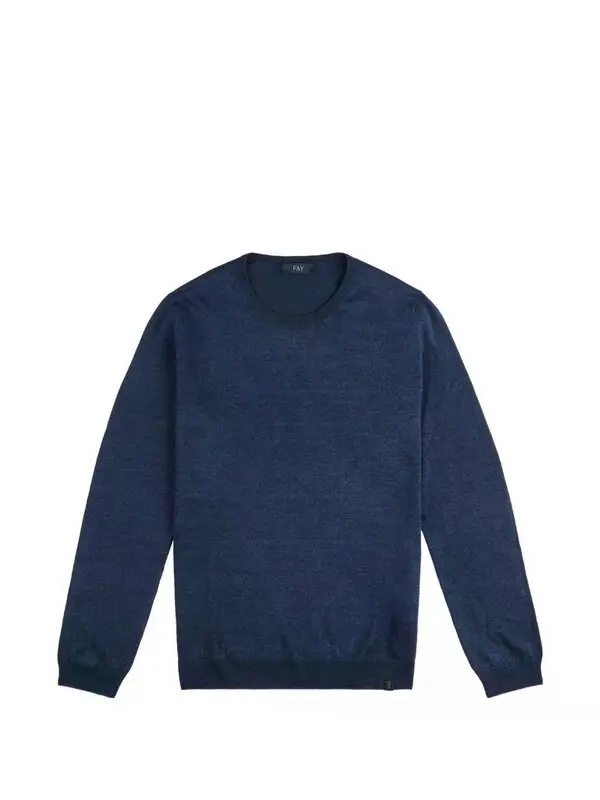 FAY Long-sleeve Crewneck Pullover - Blue