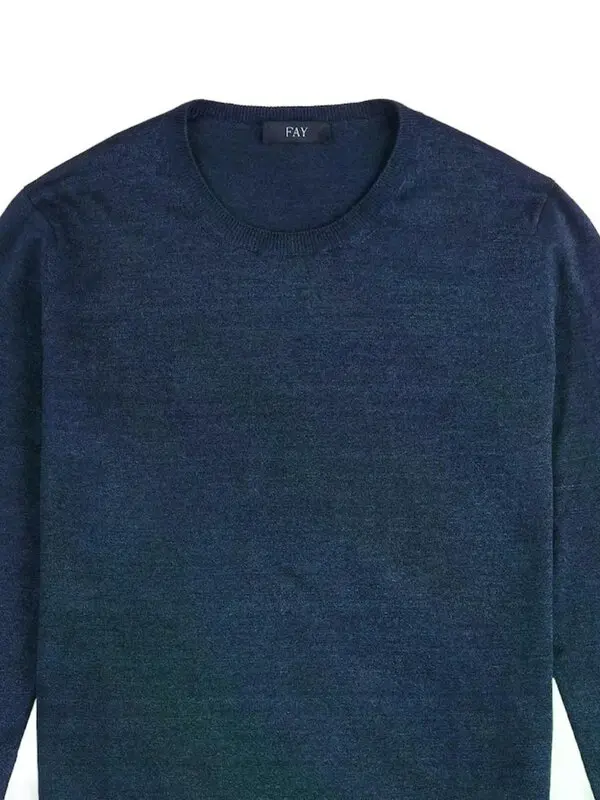 FAY Long-sleeve Crewneck Pullover - Blue
