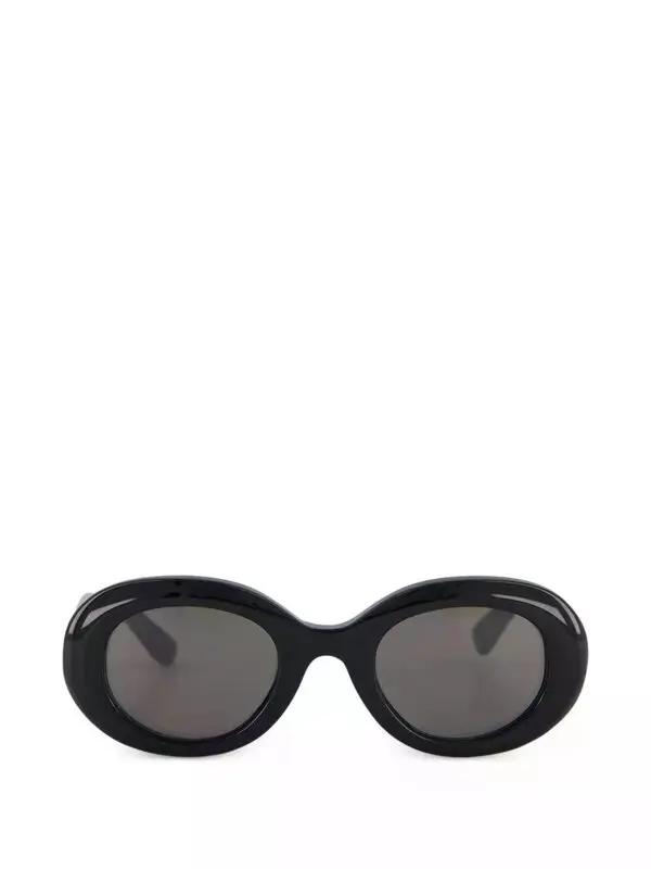 EMMANUELLE KHANH Queen Oval-frame Sunglasses - Black