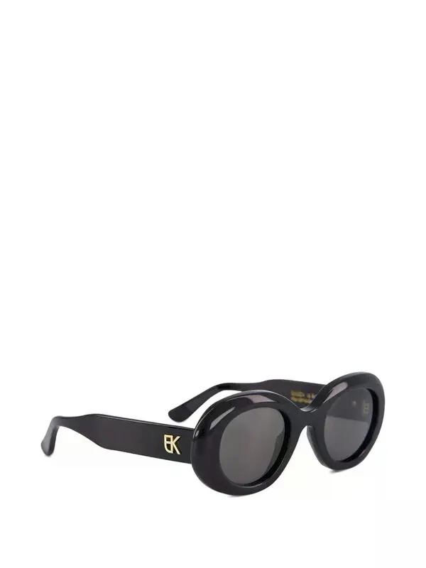 EMMANUELLE KHANH Queen Oval-frame Sunglasses - Black