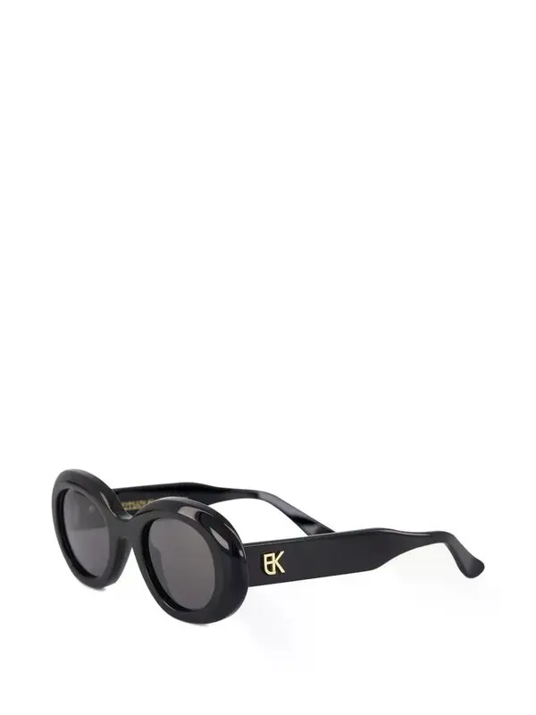 EMMANUELLE KHANH Queen Oval-frame Sunglasses - Black