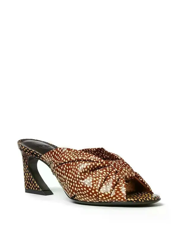 Fendi Peppered Falena-motif Heeled Sandals