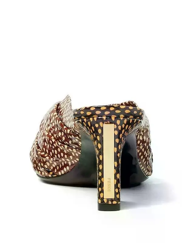 Fendi Peppered Falena-motif Heeled Sandals