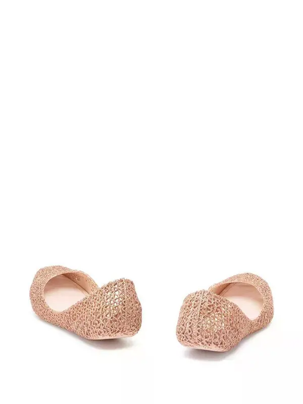 Melissa Glittered Laser-cut Ballet Flats