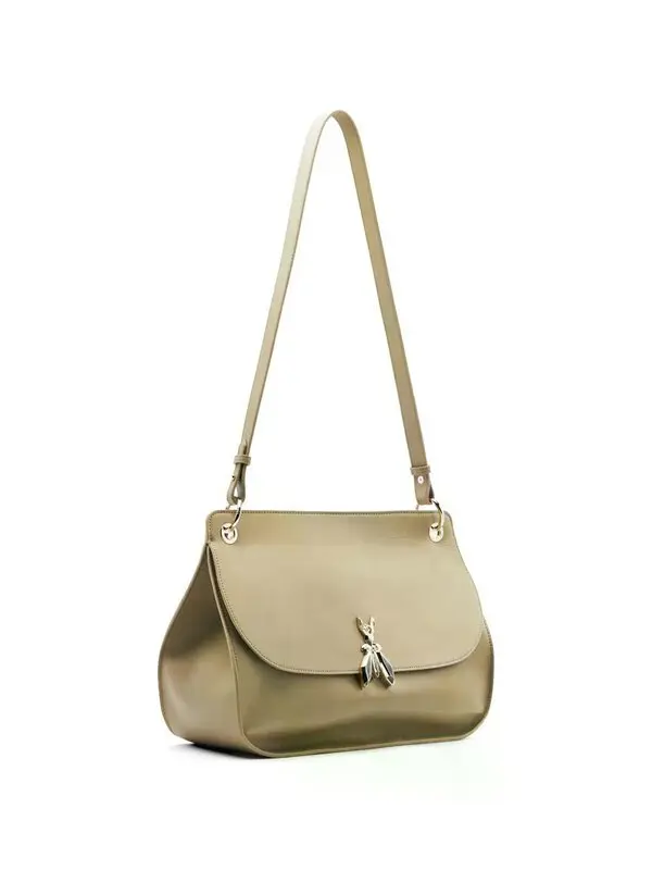 Patrizia Pepe Leather Tote Bag With Fly Detail