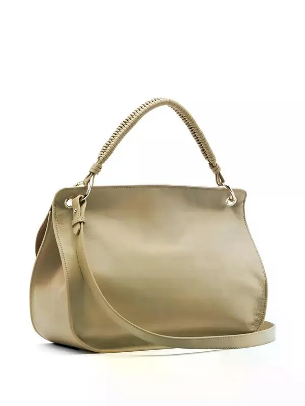Patrizia Pepe Leather Tote Bag With Fly Detail