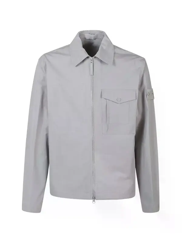 Stone Island Logo-patch Overshirt - Purple