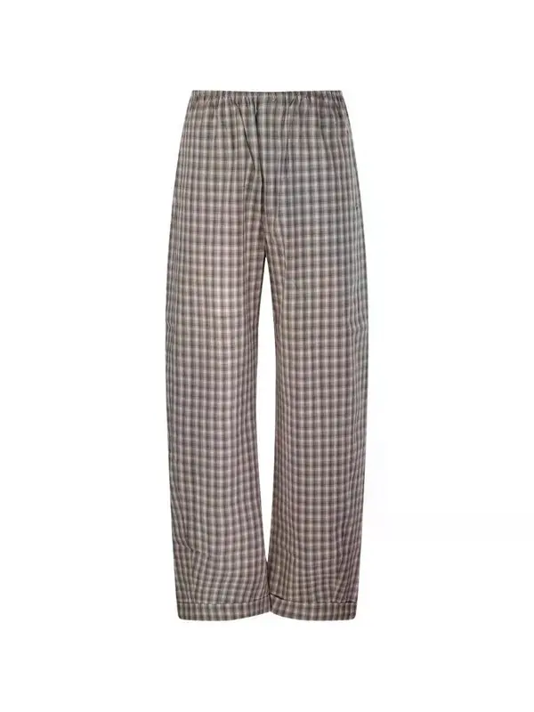 Nanushka Check Trousers - Neutrals
