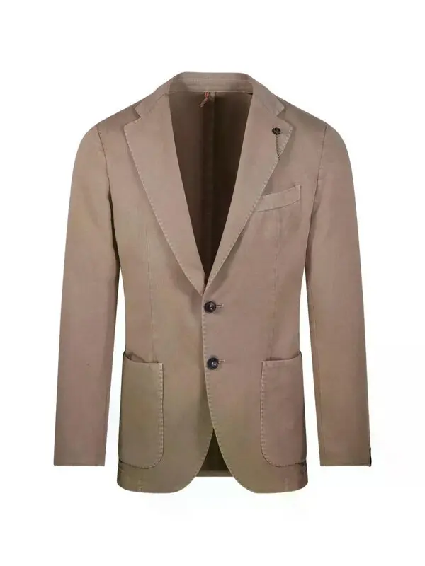 SANTANIELLO Notched-lapel Blazer - Brown