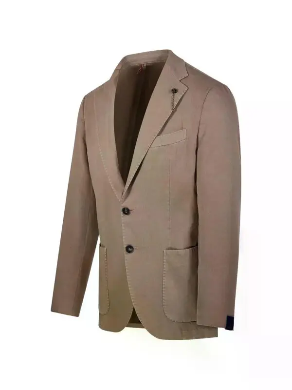 SANTANIELLO Notched-lapel Blazer - Brown