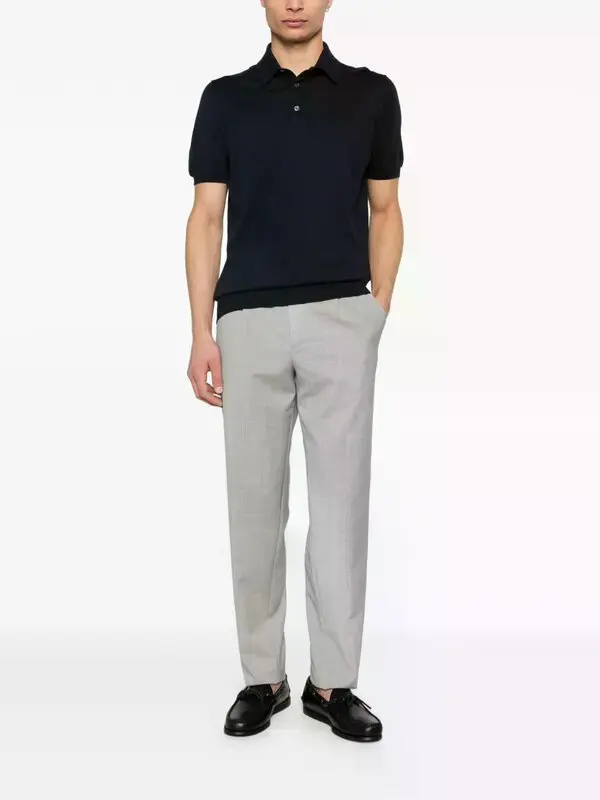 Kiton Buttoned Polo Shirt - Blue