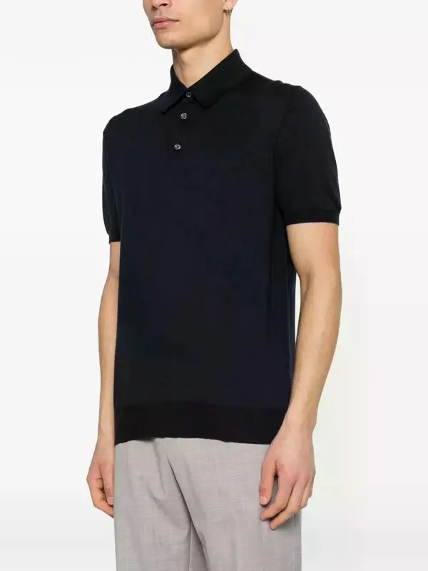 Kiton Buttoned Polo Shirt - Blue