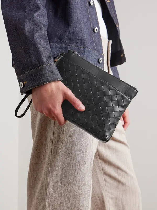 Bottega Veneta Intrecciato Leather Pouch