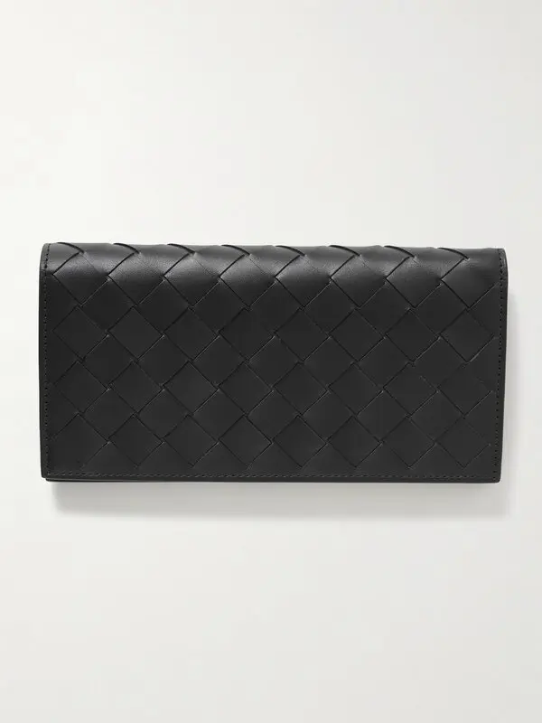 Bottega Veneta Intrecciato Leather Wallet - Black