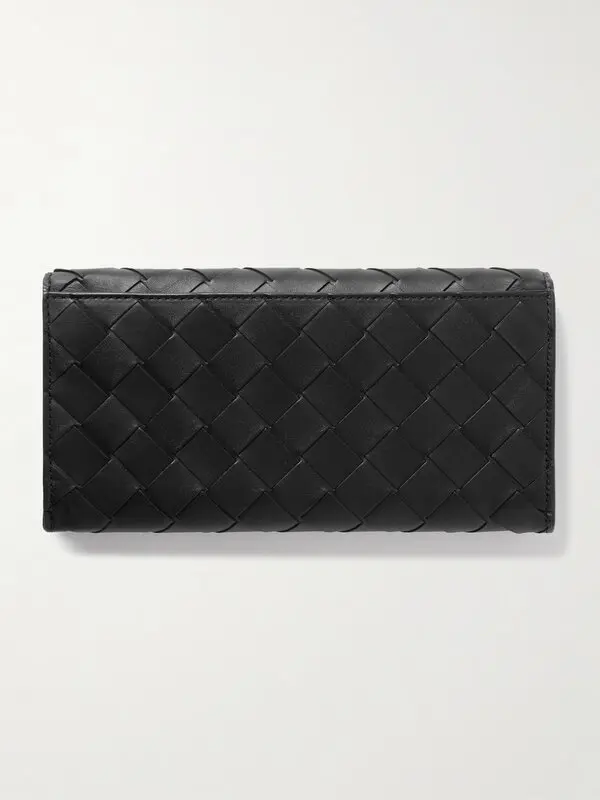 Bottega Veneta Intrecciato Leather Wallet - Black